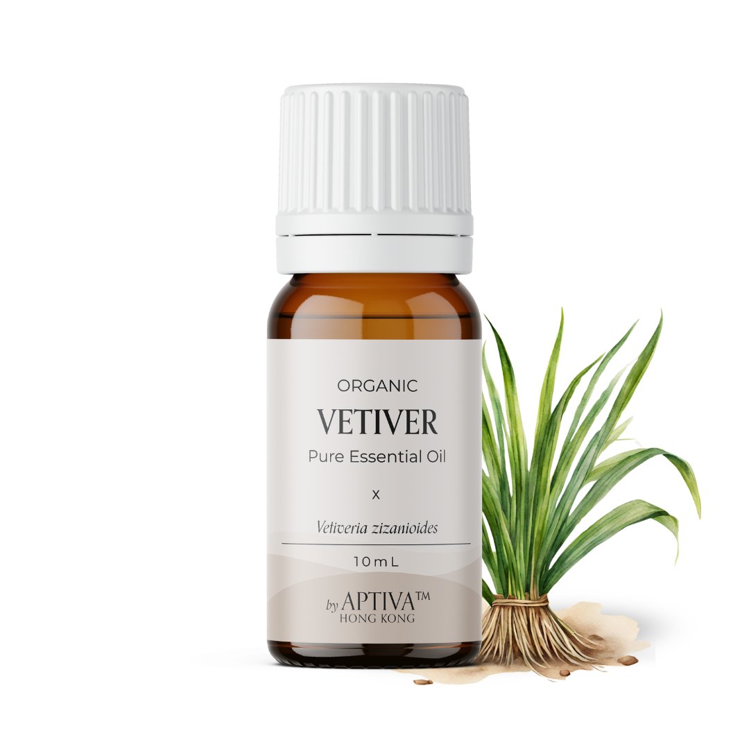 APTIVA Organic Vetiver Pure Essential Oil • Clean-Beauty Aromatherapy